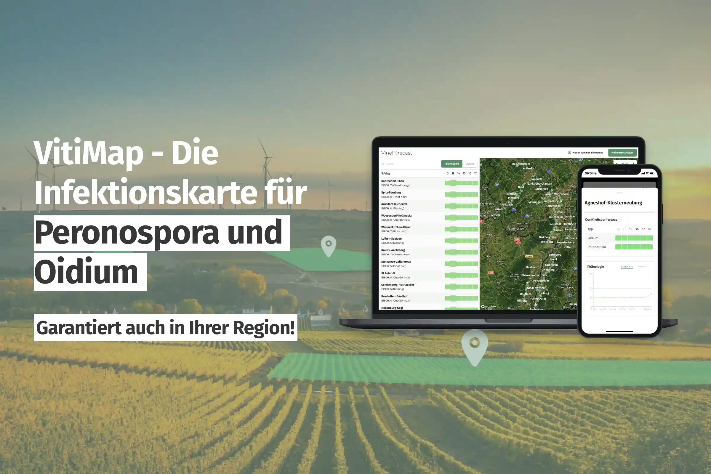 VitiMap - The infection map for Peronospora and Oidium